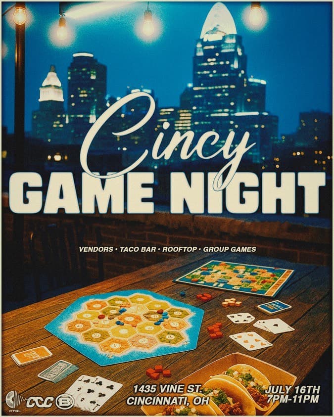 Cincy Game Night ♠️🎲👾 | CTRL R&B | Wed, Jul 16, 2025 | Spaces OTR - Cincinnati